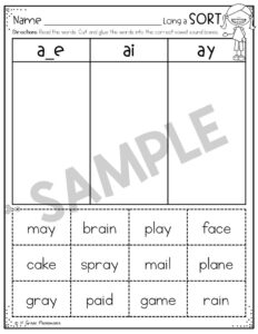 Long A Worksheets Phonics Activities | 1st Grade Pandamania