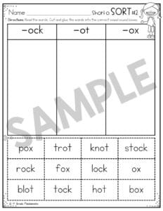 Short O Worksheets Phonics Activities | 1st Grade Pandamania