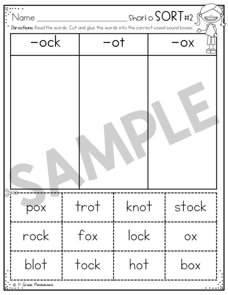 Short O Worksheets Phonics Activities | 1st Grade Pandamania