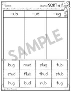 Short U Worksheets Phonics Activities | 1st Grade Pandamania