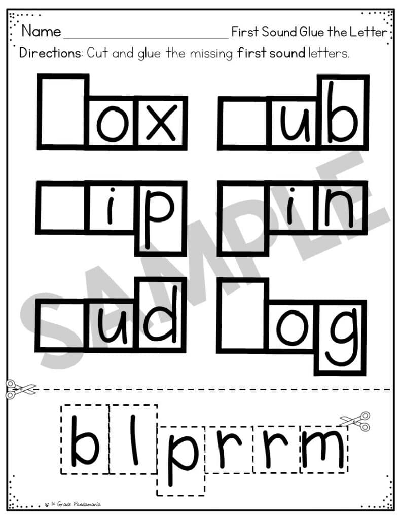 Beginning Sounds Worksheets Phonics Activities | 1st Grade Pandamania
