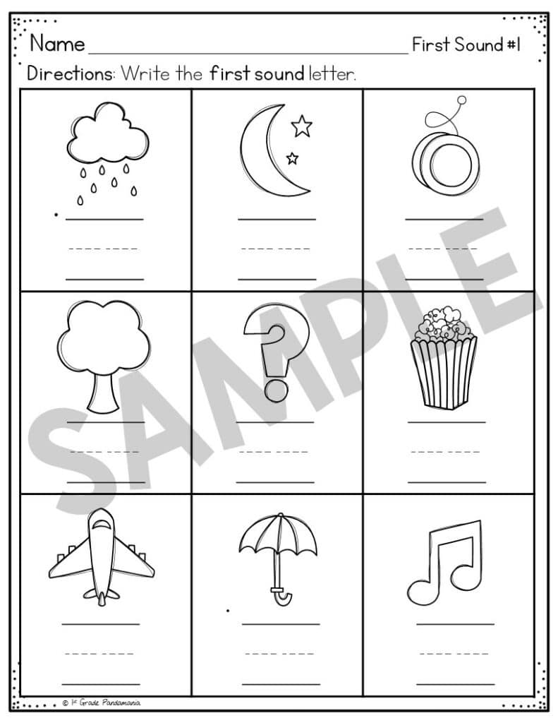 Beginning Sounds Worksheets Phonics Activities | 1st Grade Pandamania