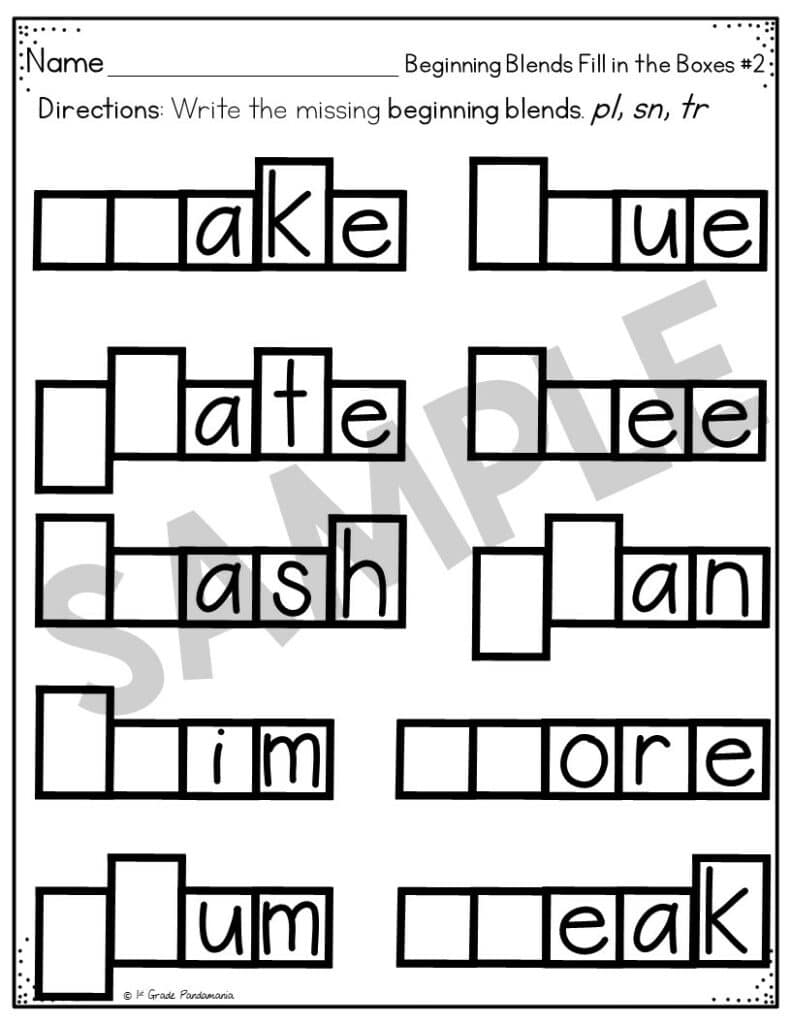 Blends Worksheets Phonics Activities (Beginning Ending) | 1st Grade ...