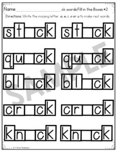 Ck Words Worksheets Phonics Activities | 1st Grade Pandamania