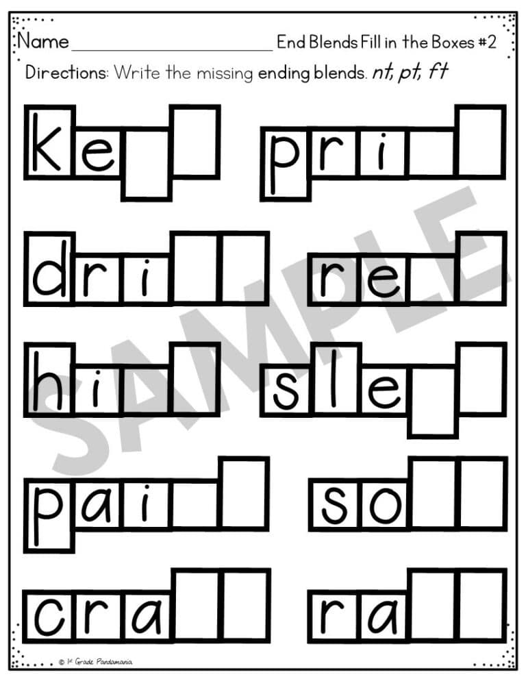 Blends Worksheets Phonics Activities (Beginning Ending) | 1st Grade ...