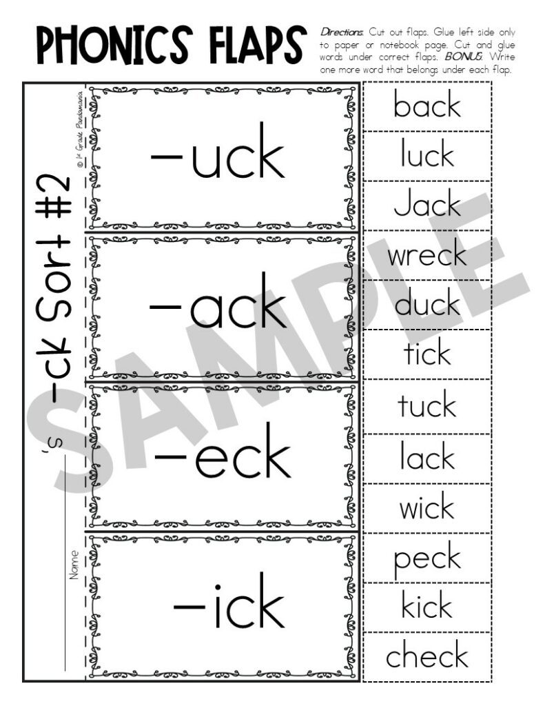 Ck Words Worksheets Phonics Activities | 1st Grade Pandamania