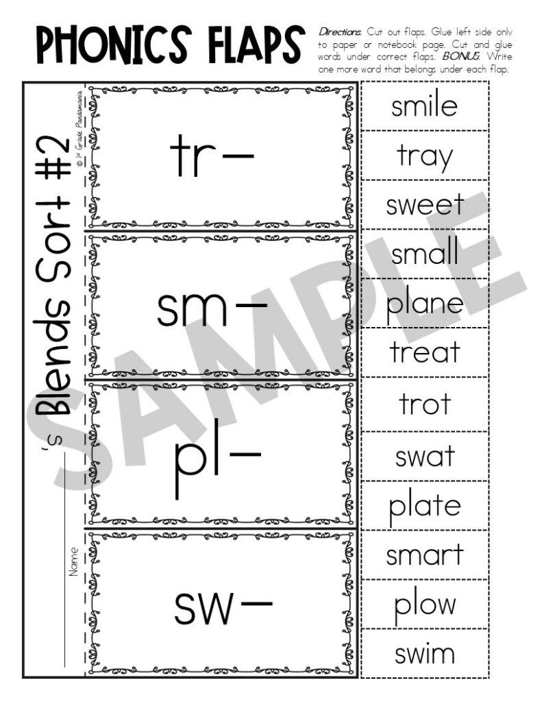 Blends Worksheets Phonics Activities (Beginning Ending) | 1st Grade ...