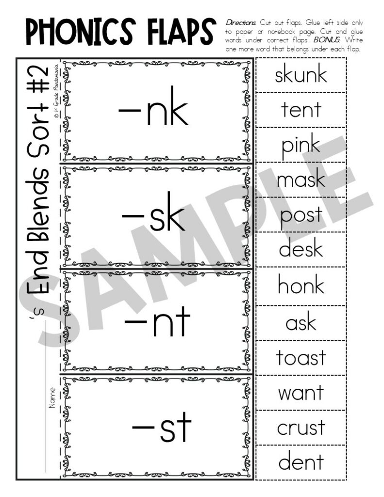 Blends Worksheets Phonics Activities (Beginning Ending) | 1st Grade ...