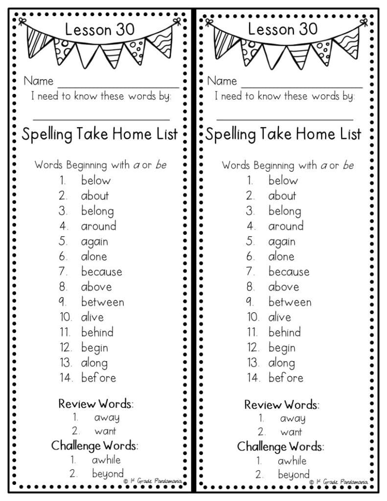 3rd Grade Spelling Lists (Weekly) Aligned W HMH Journeys | 1st Grade ...