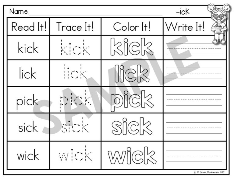 Ck Words Worksheets Phonics Activities | 1st Grade Pandamania