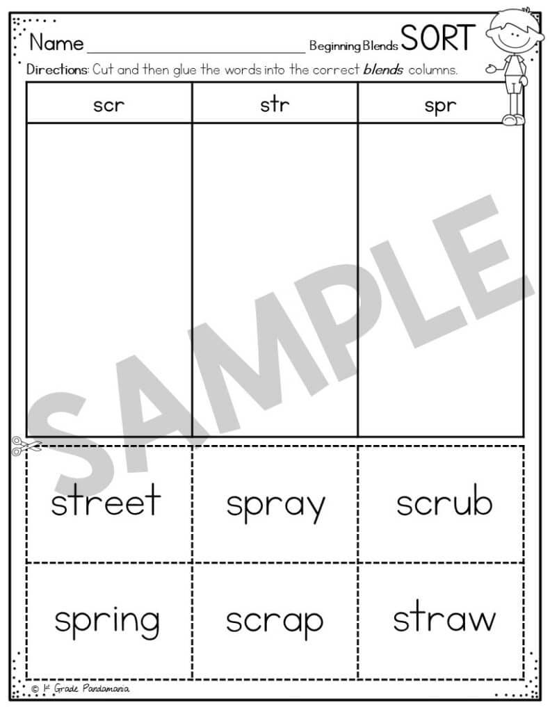 Blends Worksheets Phonics Activities (Beginning Ending) | 1st Grade ...