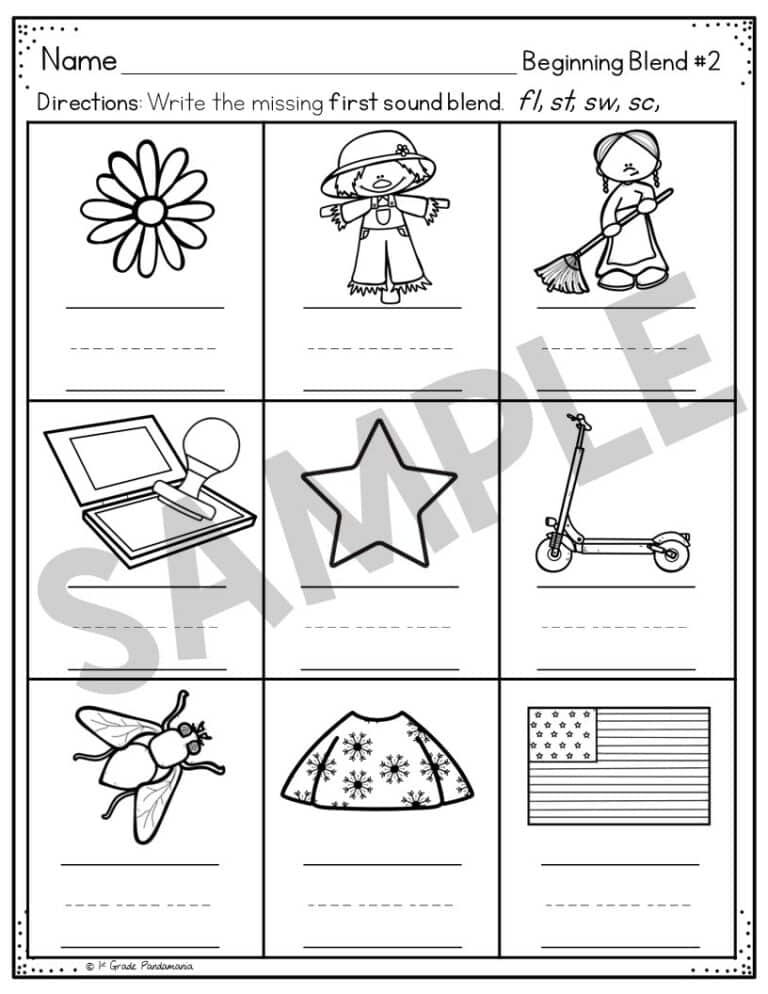 Blends Worksheets Phonics Activities (Beginning Ending) | 1st Grade ...