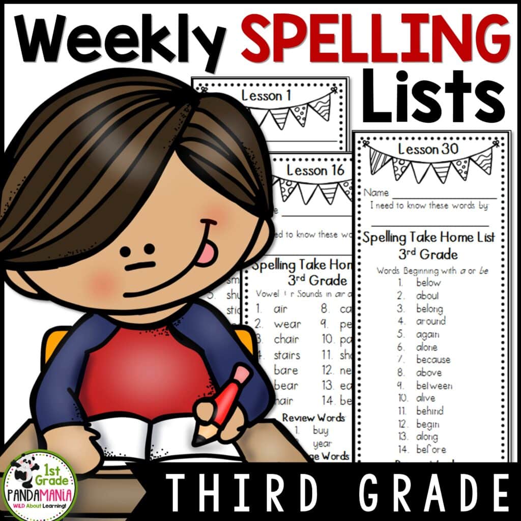 3rd Grade Spelling Lists (Weekly) Aligned W HMH Journeys | 1st Grade ...