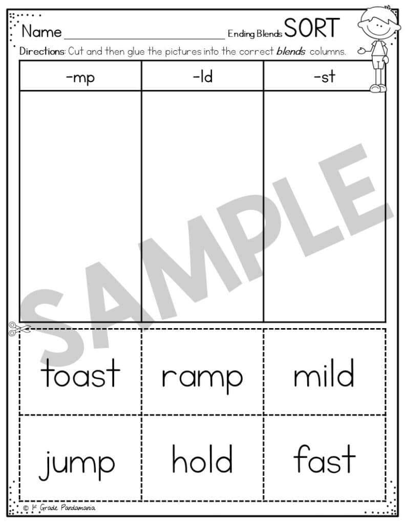 Blends Worksheets Phonics Activities (Beginning Ending) | 1st Grade ...