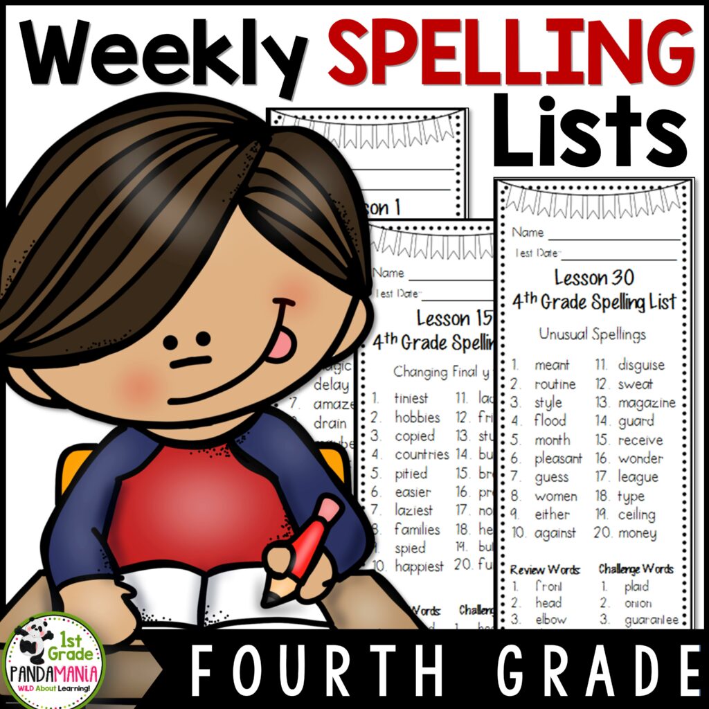 4th Grade Spelling Lists (Weekly) Aligned W HMH Journeys | 1st Grade ...