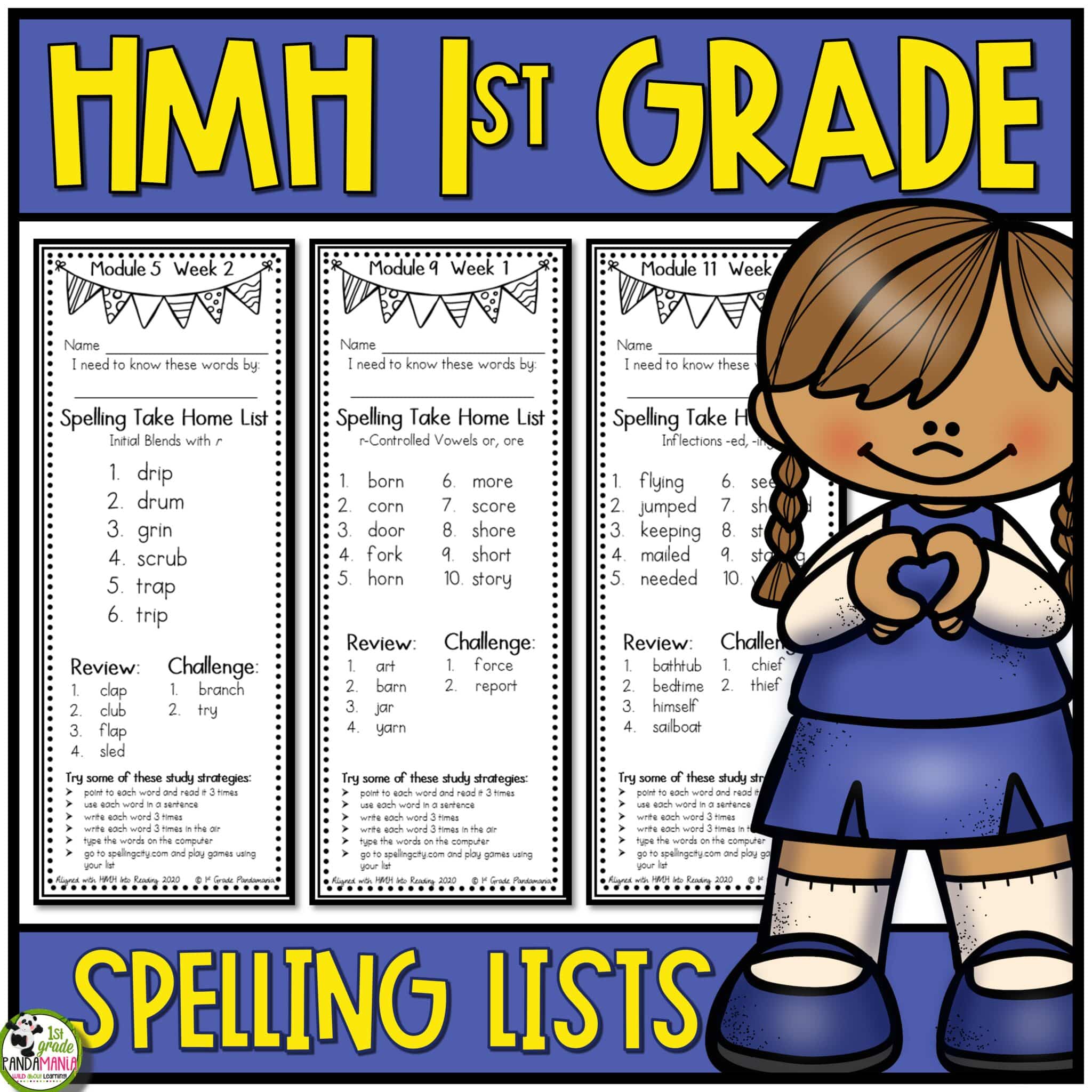 HMH Into Reading Spelling, Sight Words, Vocabulary BUNDLE | 1st Grade ...