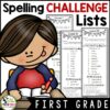 1st Grade Challenge Spelling Words Lists Aligned With HMH Journeys ...