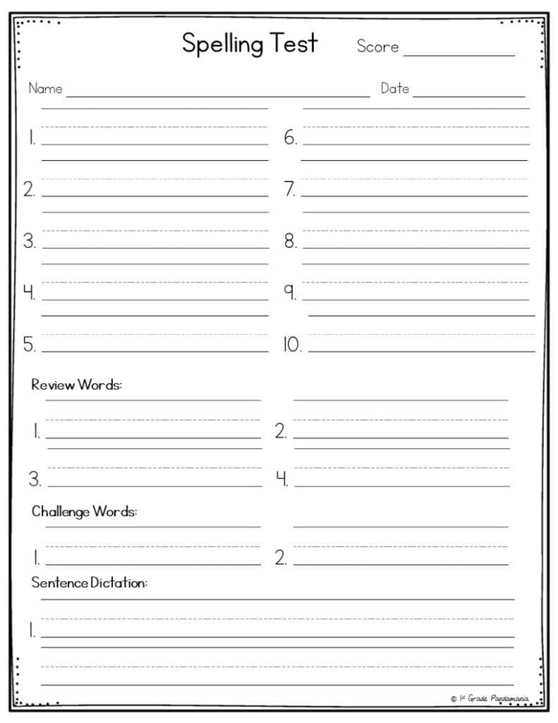 HMH 1st Grade Into Reading Spelling Take-Home Lists Year Long Aligned ...