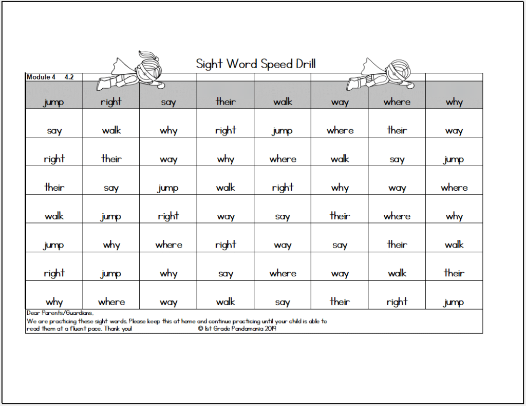 HMH Into Reading Sight Word Activities Fluency Speed Drills 1st-Grade ...