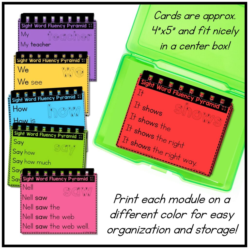 HMH Into Reading Sight Word Sentences Fluency Pyramids Centers 1st ...
