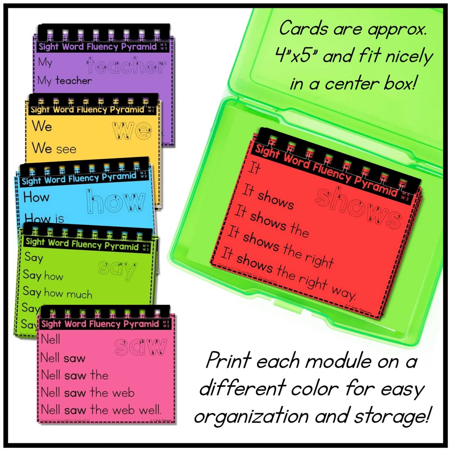 HMH Into Reading Sight Word Sentences Fluency Pyramids Centers 1st ...
