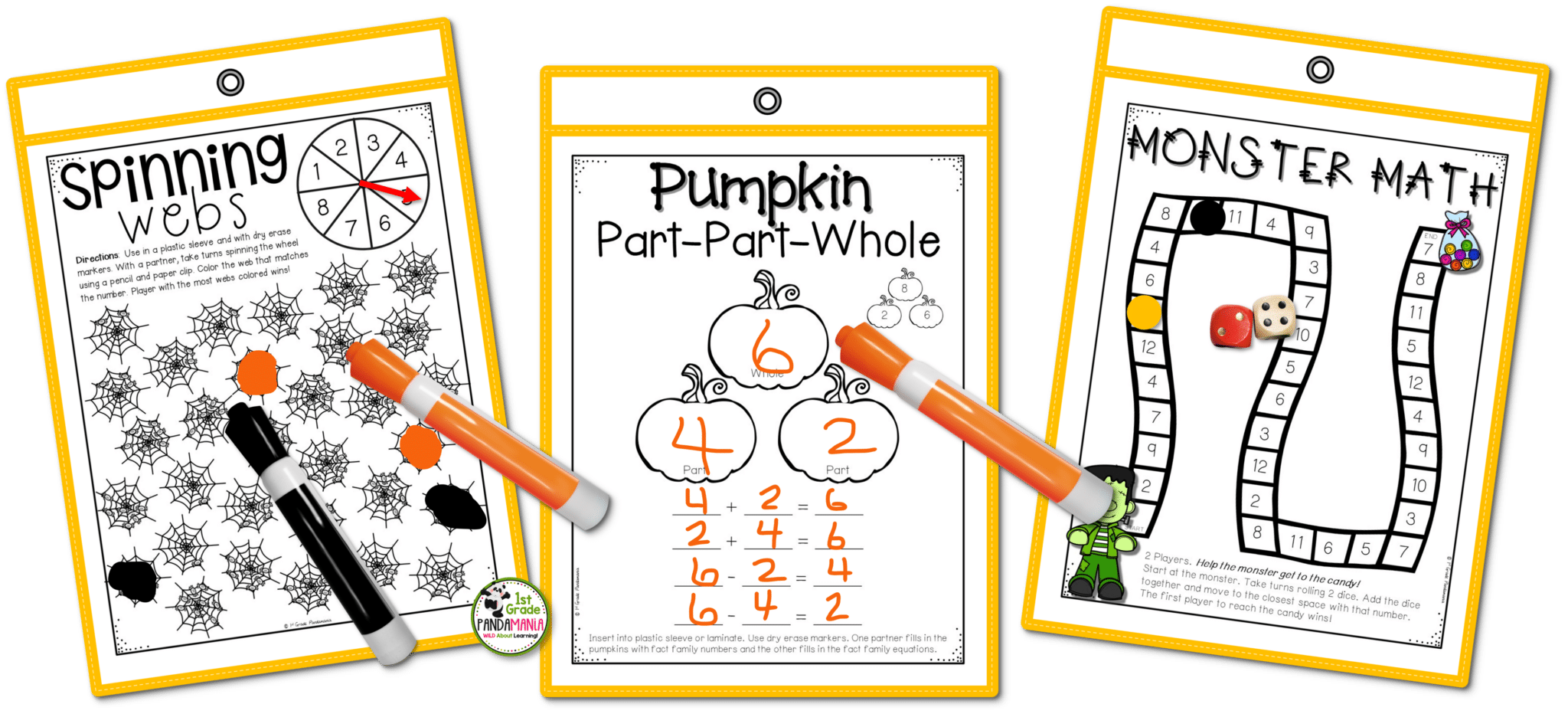 Halloween Math Activities Print And Play Games And Math Centers | 1st ...