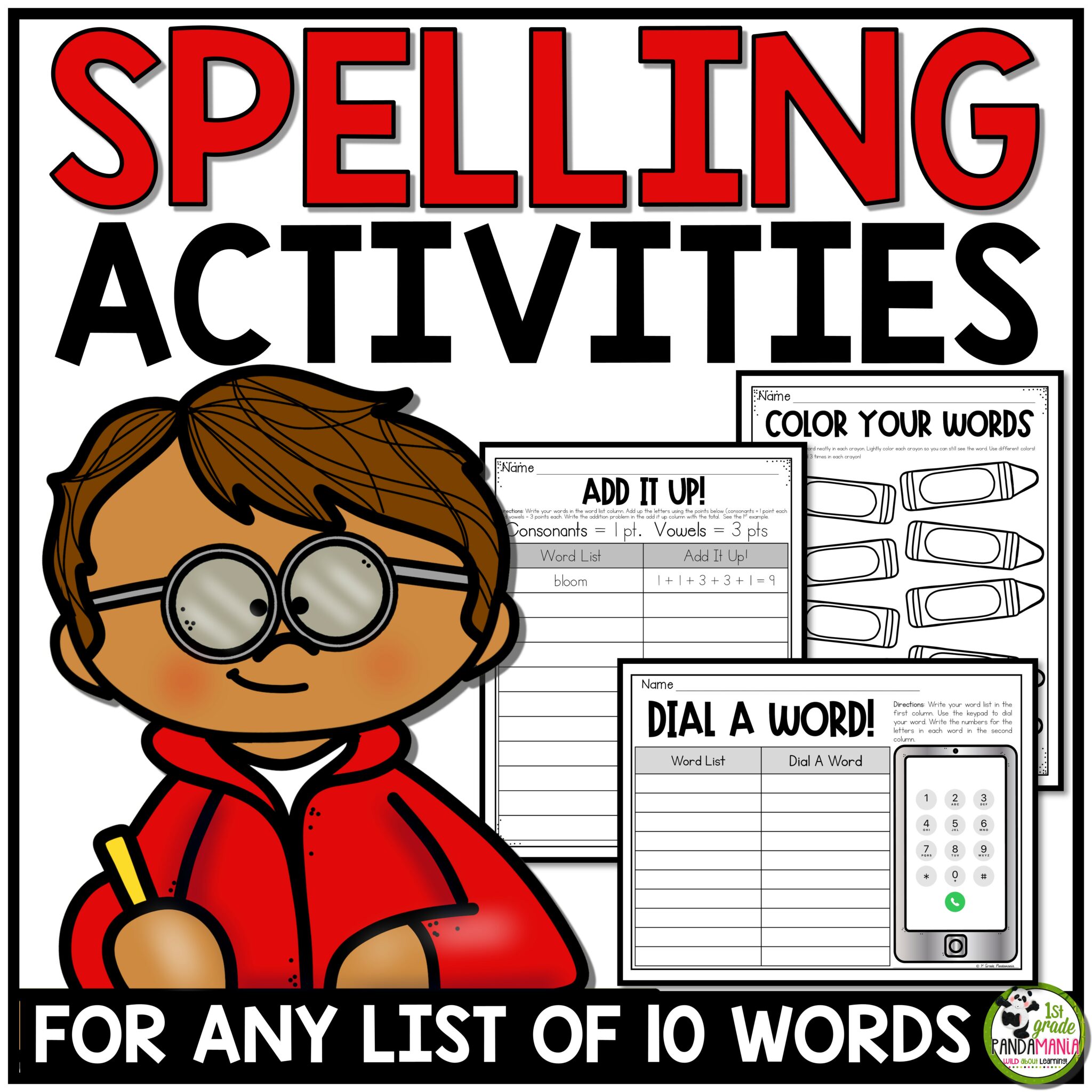 Spelling And Sight Word Activities For Any List Of 10 Words | 1st Grade ...