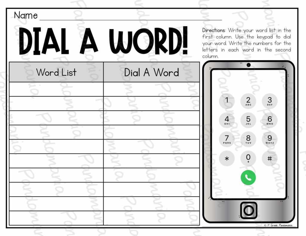 Spelling And Sight Word Activities For Any List Of 10 Words | 1st Grade ...