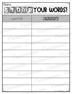 Spelling And Sight Word Activities For Any List Of 10 Words | 1st Grade ...