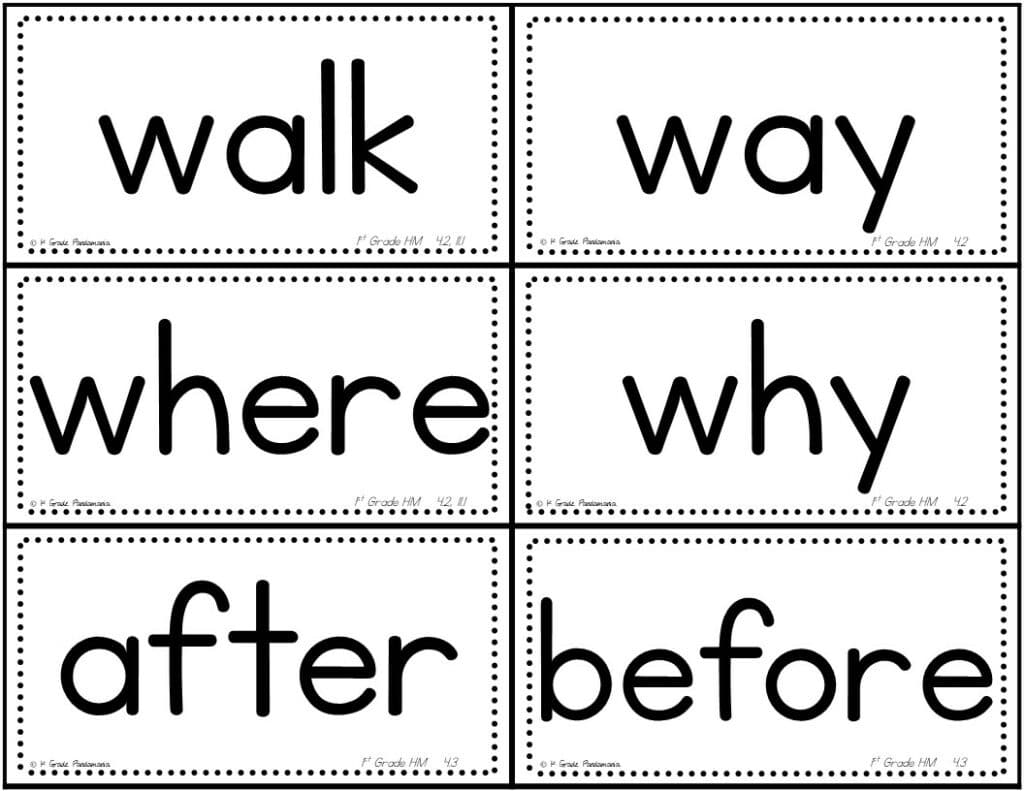 HMH Into Reading Sight Words Word Wall For 1st Grade (2020 Edition ...