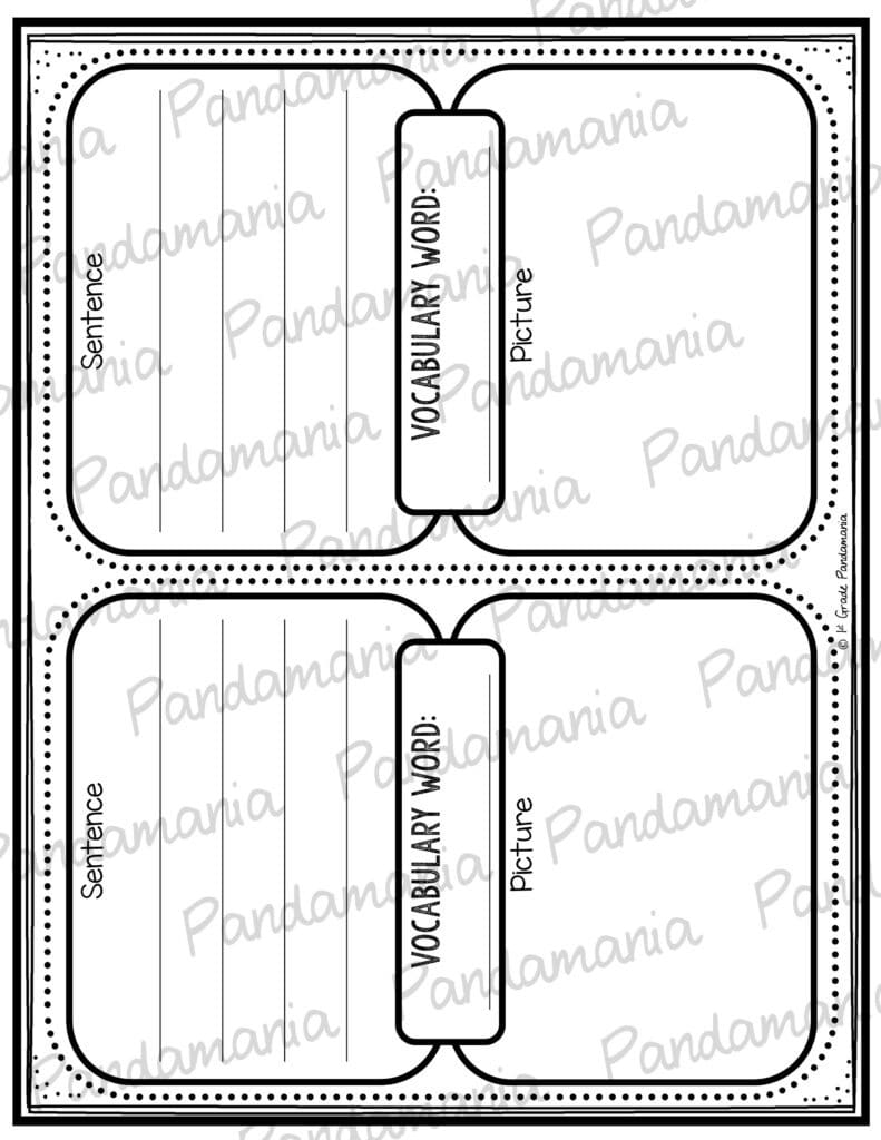 Vocabulary Notebook For Kindergarten And 1st Grade | 1st Grade Pandamania