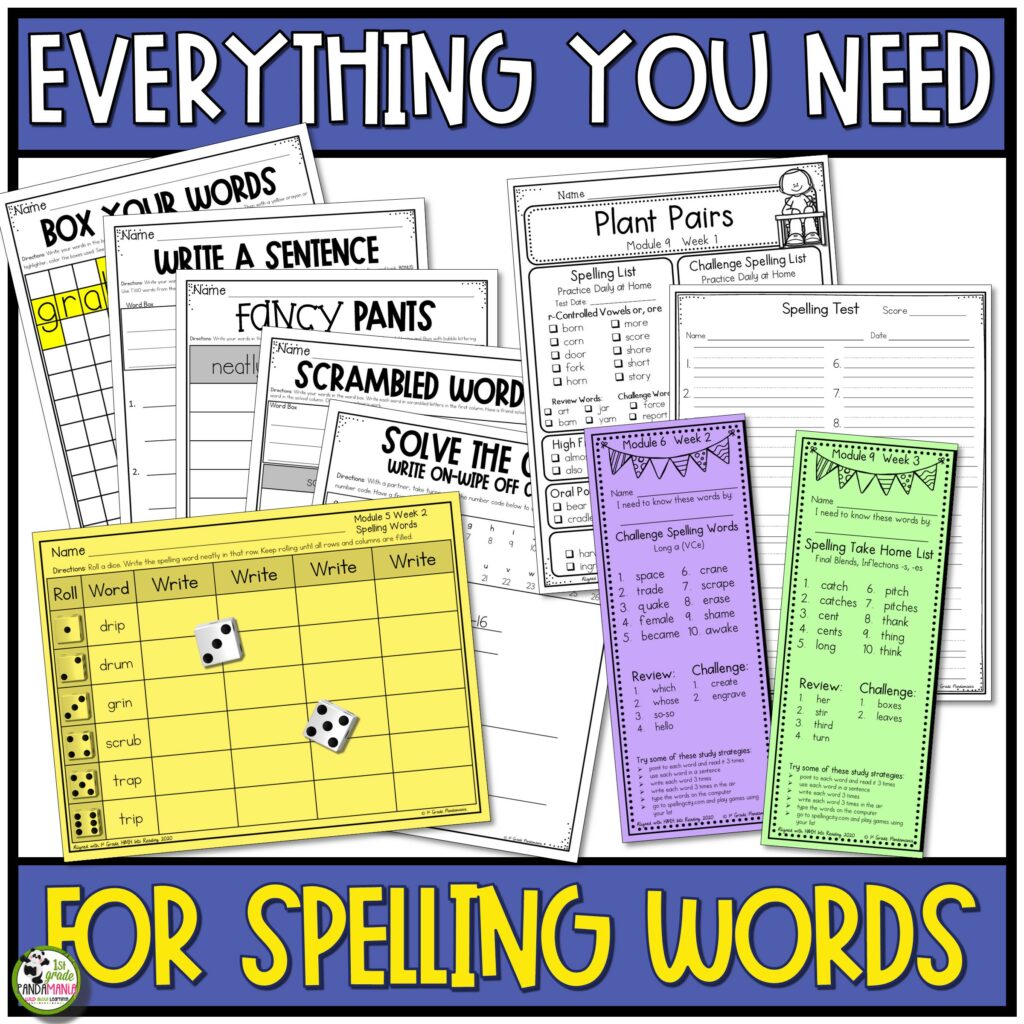 HMH Into Reading Spelling, Sight Words, Vocabulary BUNDLE | 1st Grade ...