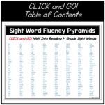 HMH Into Reading Sight Word Sentences Fluency Pyramids Centers 1st ...