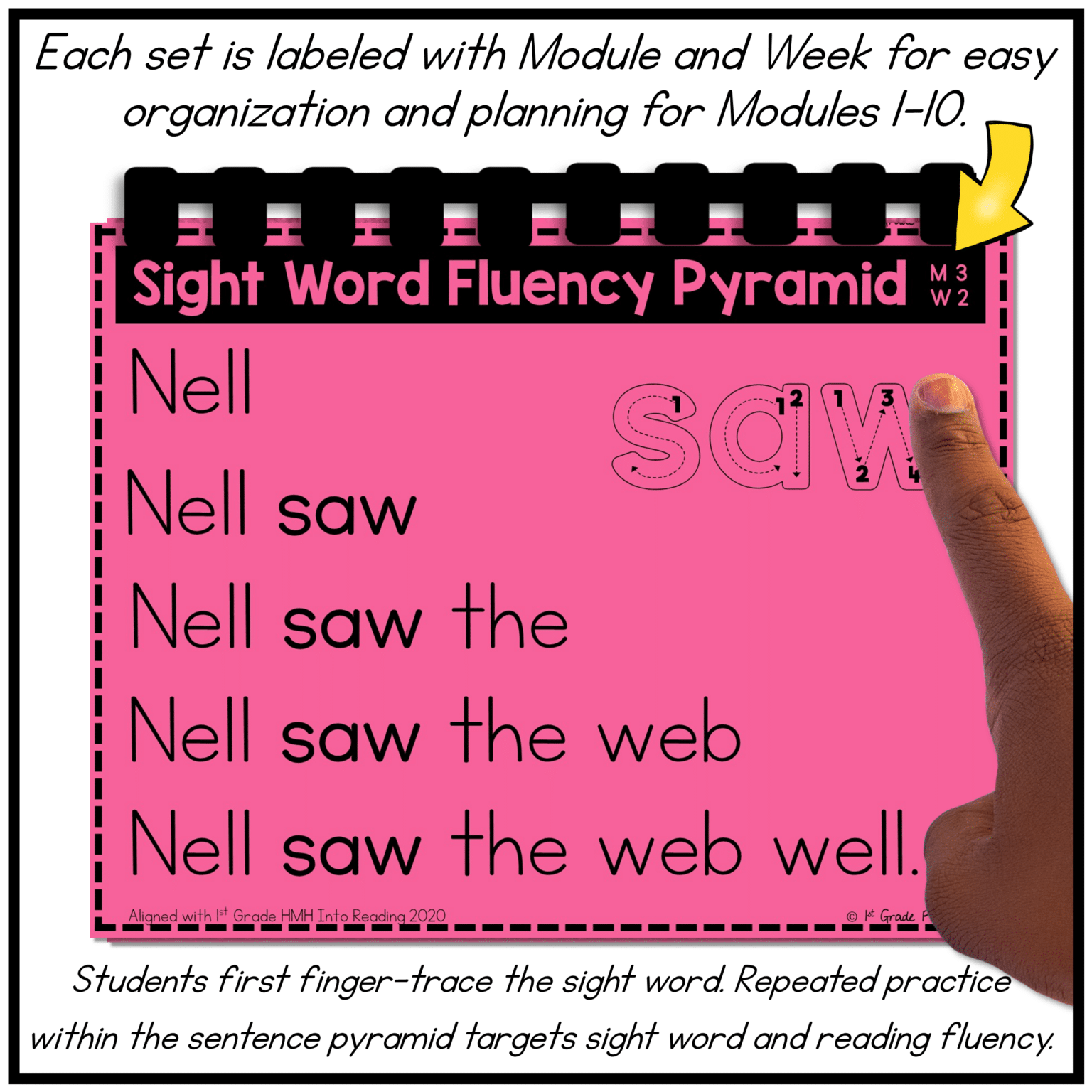 HMH Into Reading Sight Word Sentences Fluency Pyramids Centers 1st ...