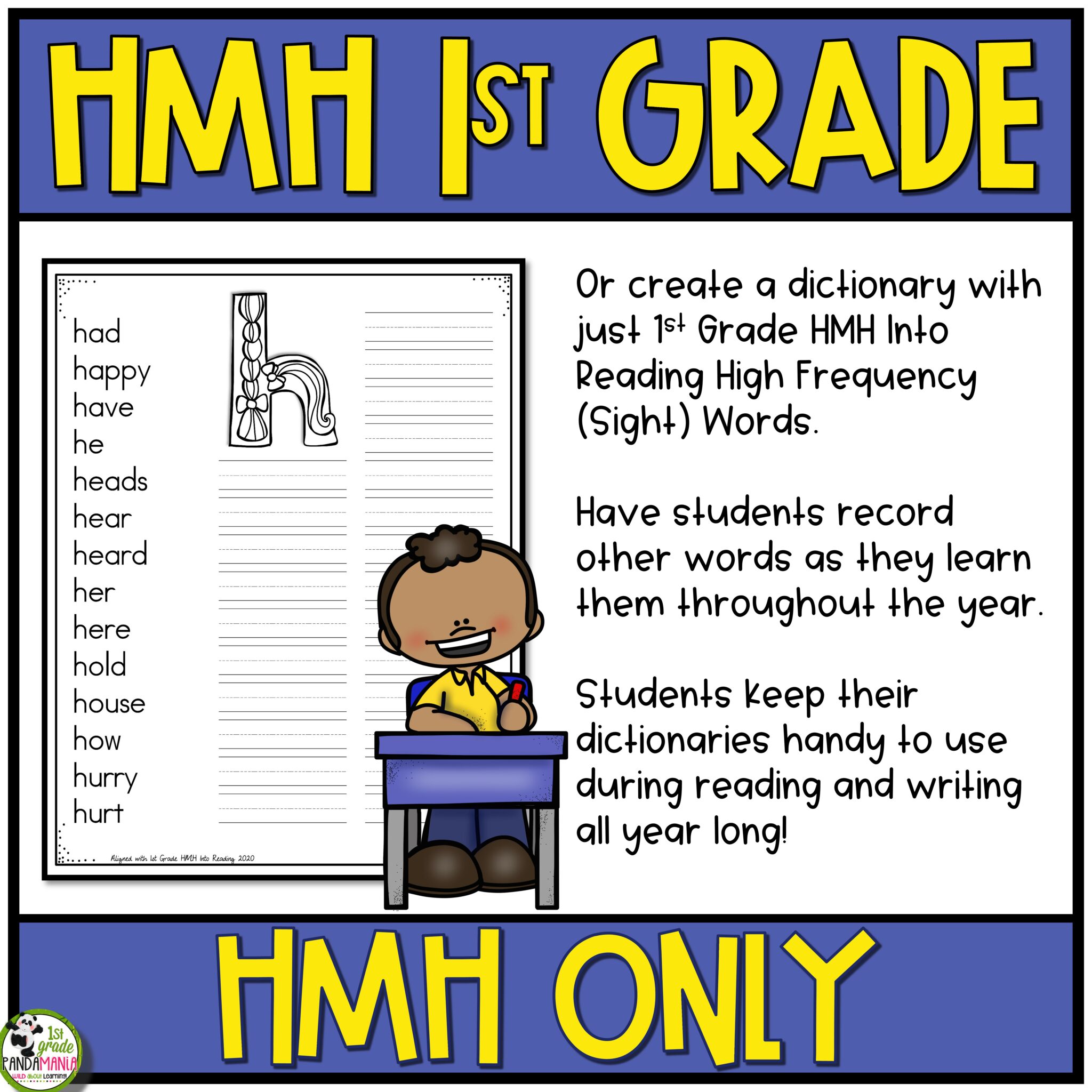 HMH Into Reading Sight Words Dictionary 1st Grade 2020 | 1st Grade ...