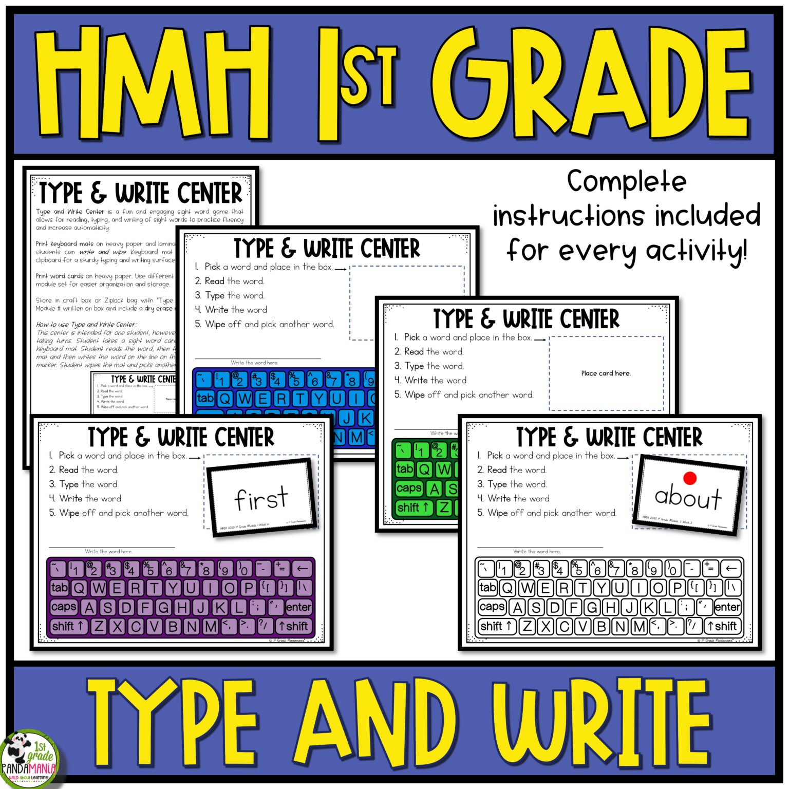 HMH Into Reading Flash Cards Sight Word Games And Centers 1st Grade ...