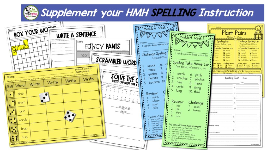 HMH Into Reading Spelling, Sight Words, Vocabulary BUNDLE | 1st Grade ...
