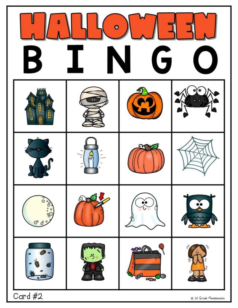 Halloween BINGO Making Inferences (K - 2nd Grades) | 1st Grade Pandamania