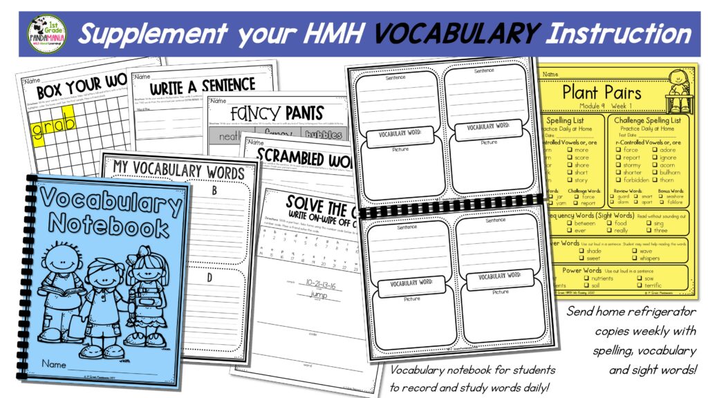 HMH Into Reading Spelling, Sight Words, Vocabulary BUNDLE | 1st Grade ...