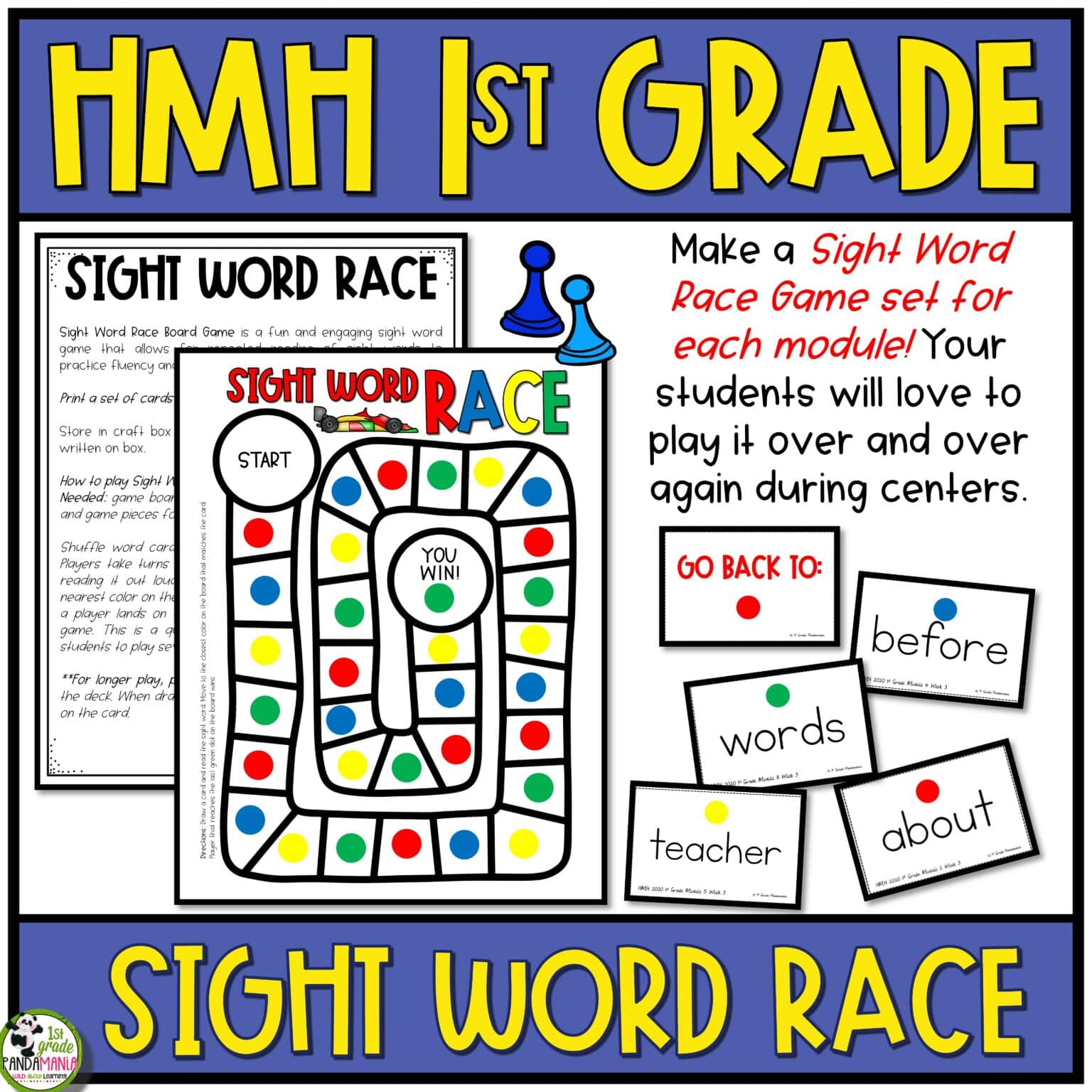 HMH Into Reading Flash Cards Sight Word Games And Centers 1st Grade ...