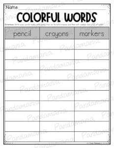 Spelling And Sight Word Activities For Any List Of 10 Words | 1st Grade ...