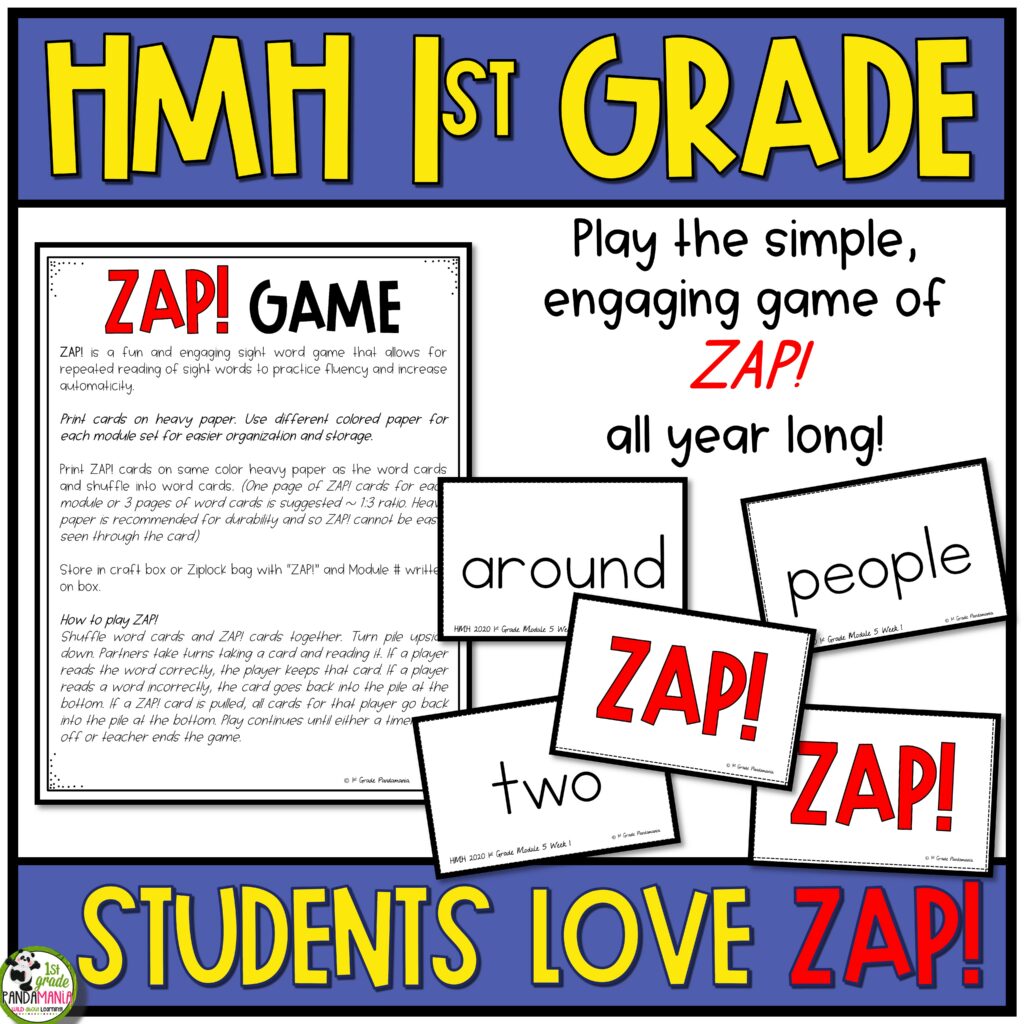 HMH Into Reading Flash Cards Sight Word Games And Centers 1st Grade ...