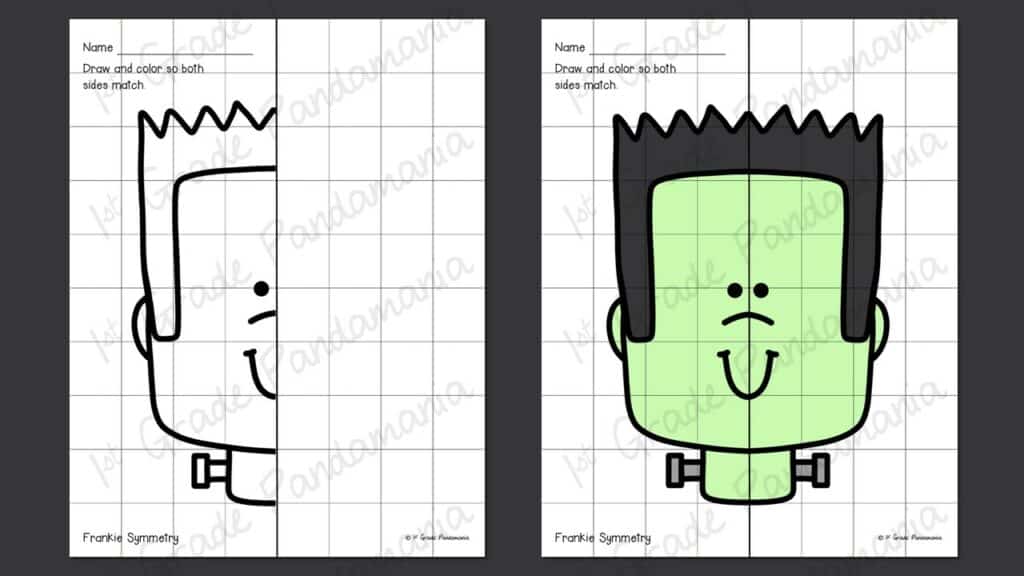 Halloween Activities For Math: Halloween Symmetry | 1st Grade Pandamania