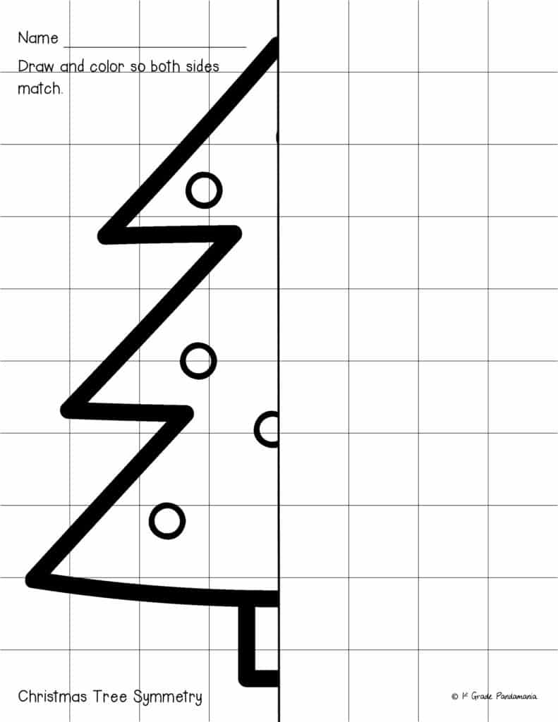 Christmas Art Activity: Christmas Symmetry | 1st Grade Pandamania