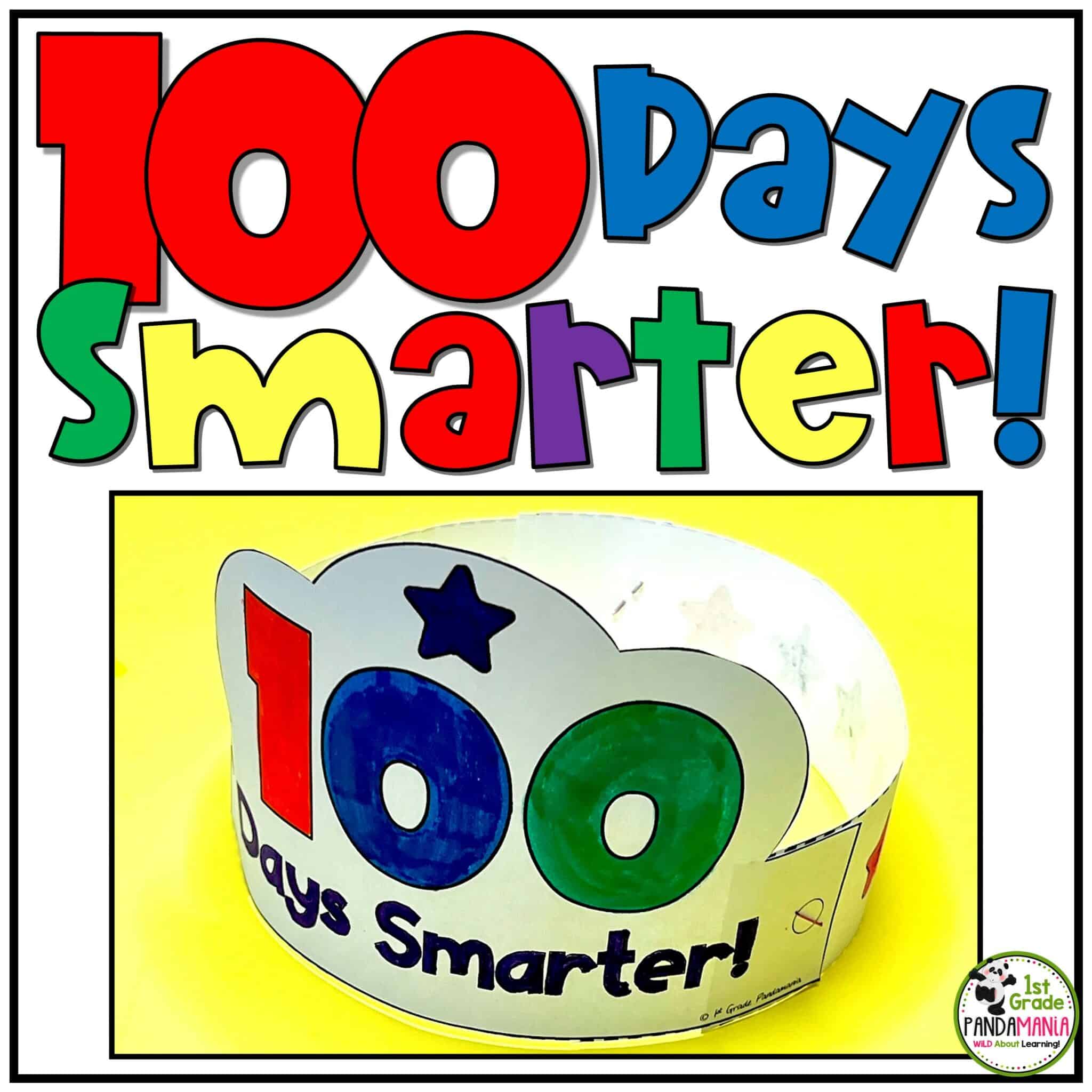 100s Day Activities, Games, Puzzles And Crown | 1st Grade Pandamania