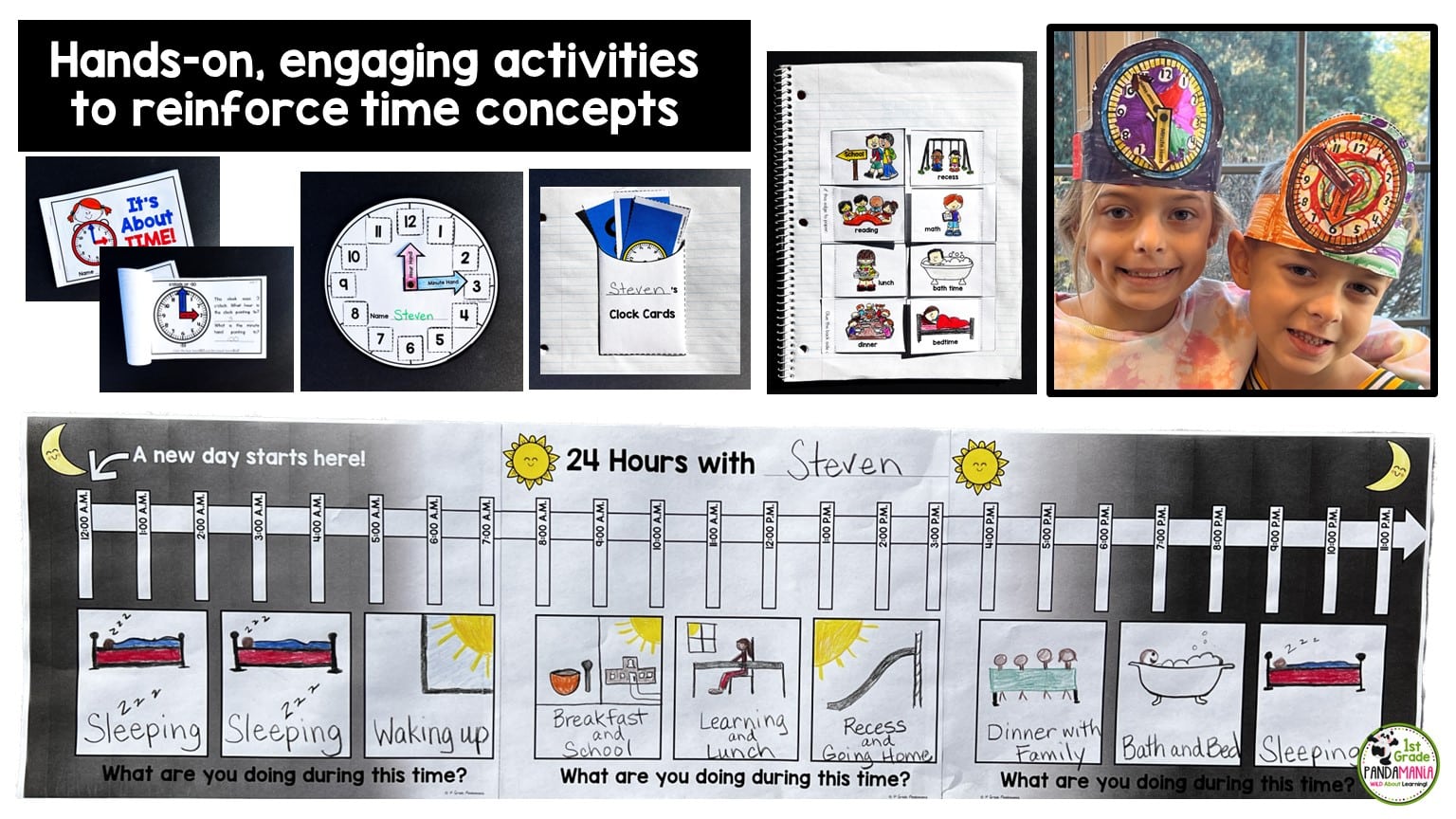 Telling Time Activities Made Easy | 1st Grade Pandamania