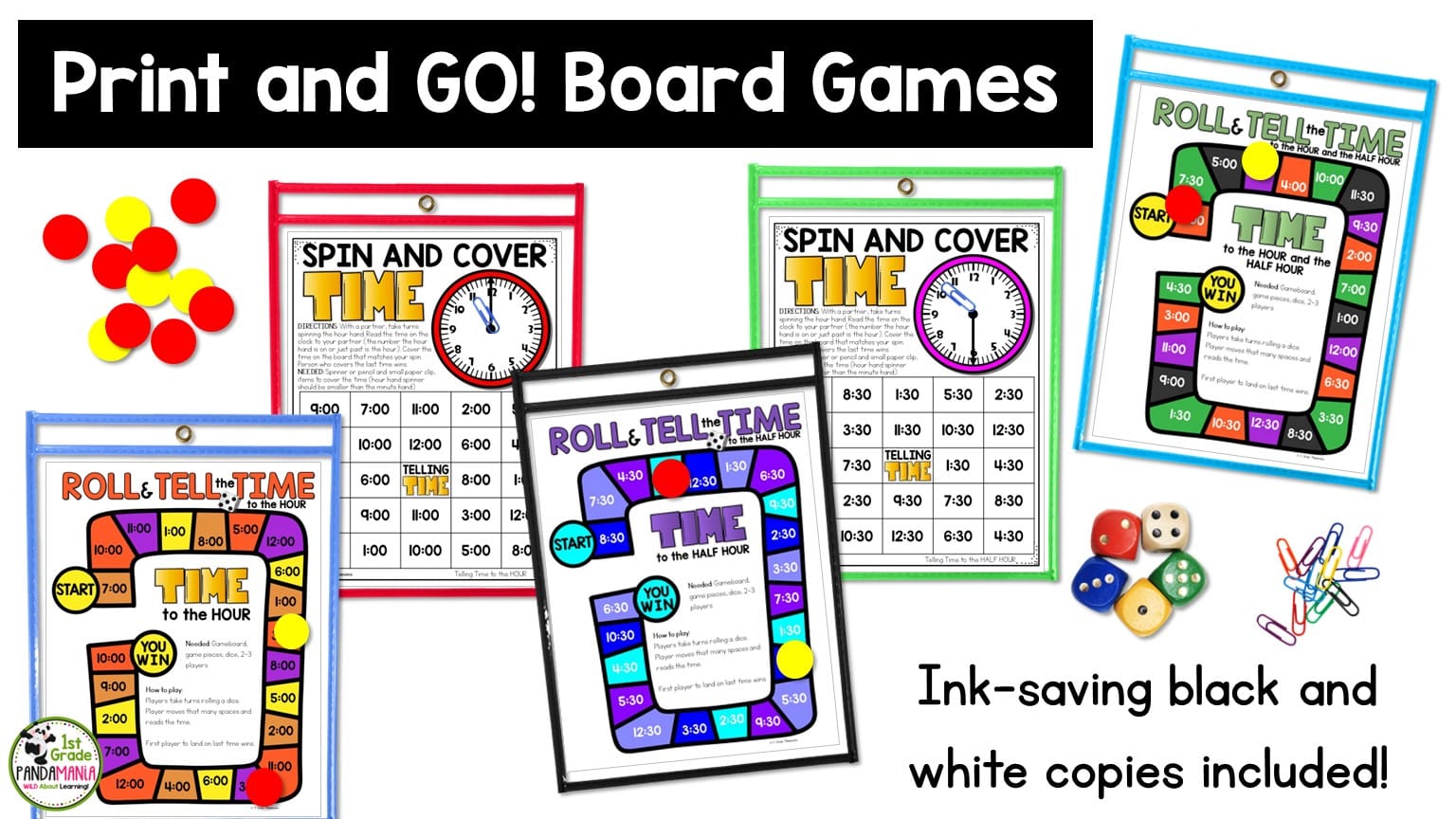 Telling Time Activities Made Easy | 1st Grade Pandamania
