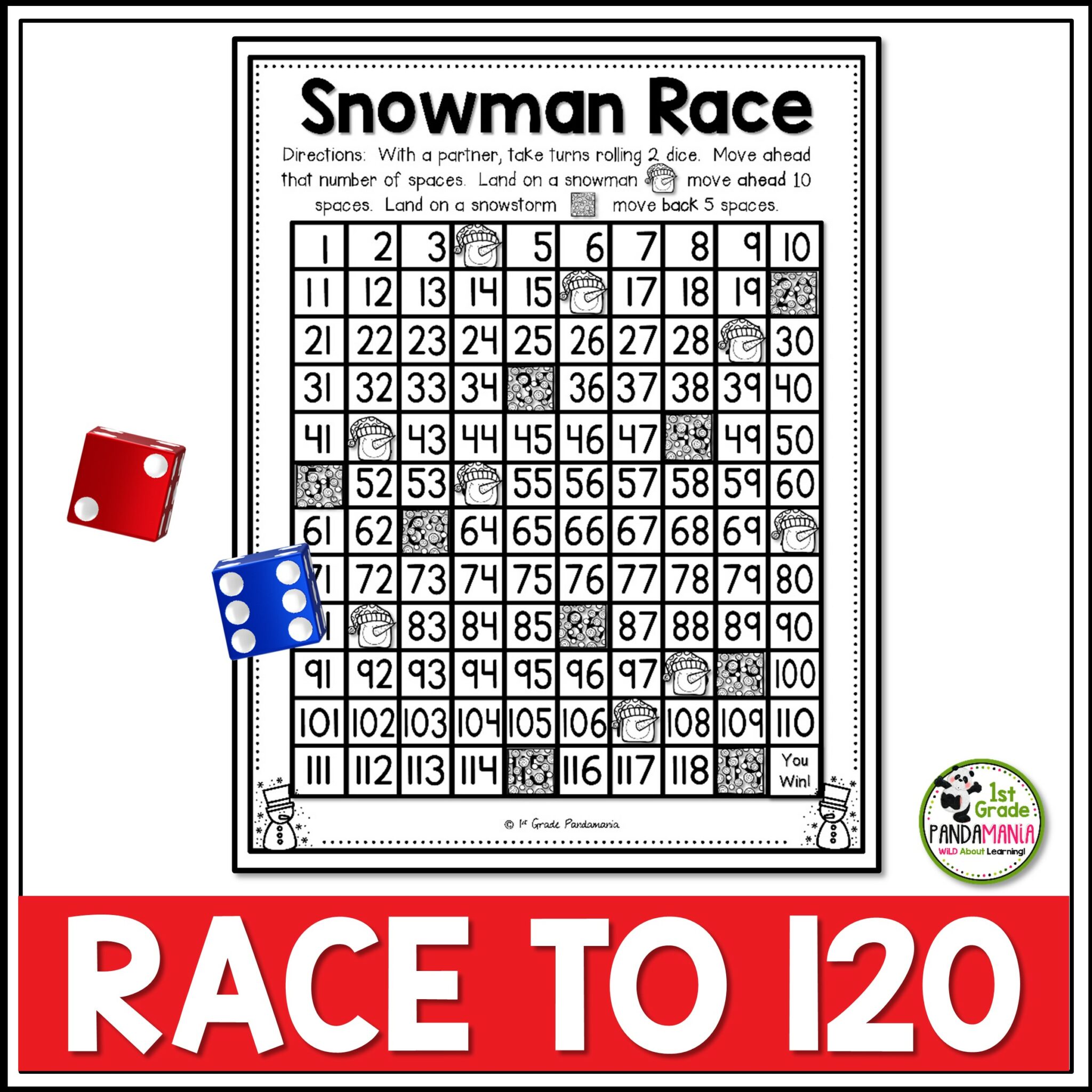 FREE Winter Math Games For 1st Grade! | 1st Grade Pandamania