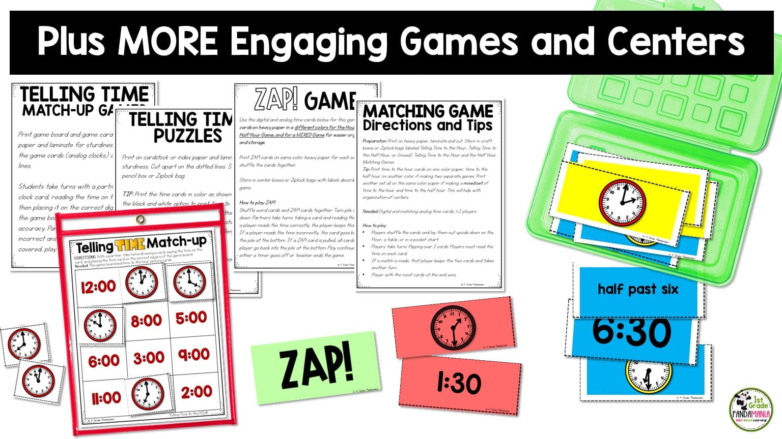 Telling Time Activities Made Easy | 1st Grade Pandamania