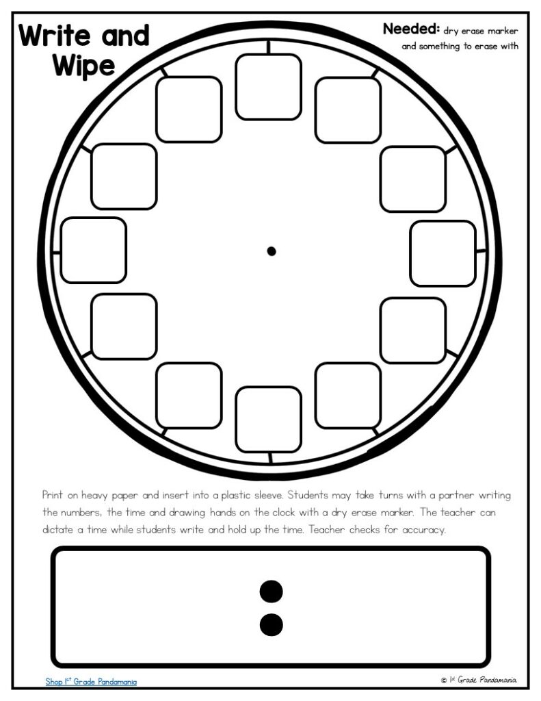 Telling Time To The Hour And Half Hour Activities FREE SAMPLE | 1st ...